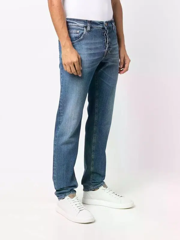 PT TORINO Faded-effect Straight-leg Jeans