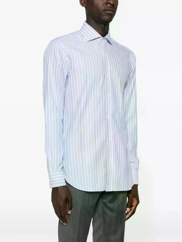 BARBA NAPOLI Striped Shirt - Blue