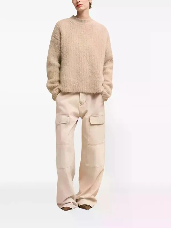 AMI Paris Ribbed Wool Blend Jumper