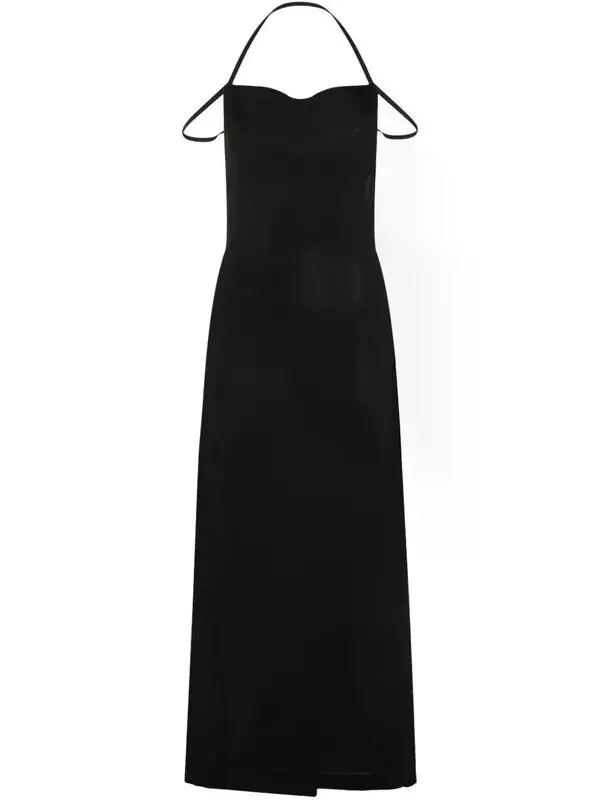 MARINE SERRE Halterneck Dress - Black