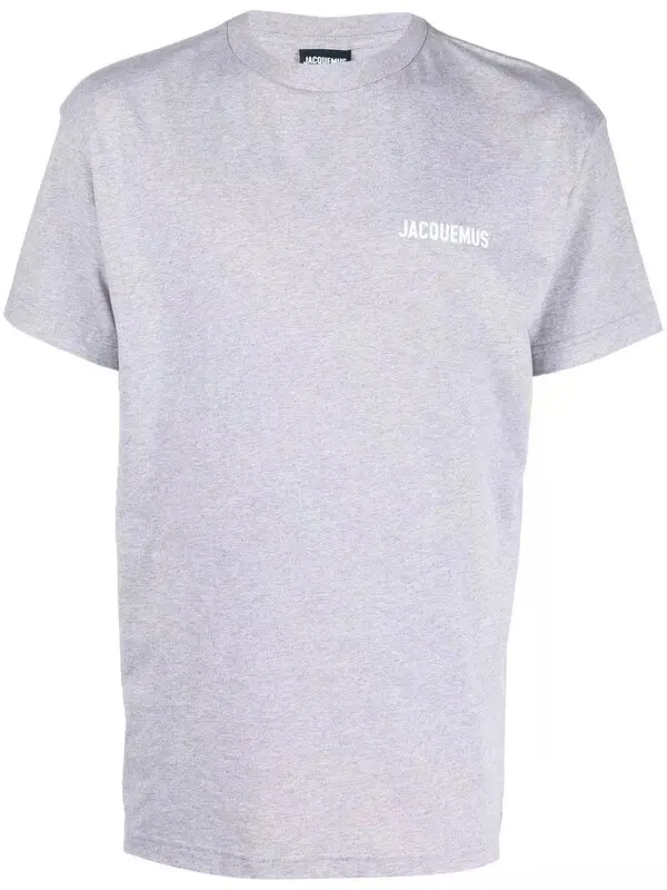 Jacquemus Logo-print Cotton T-shirt - Grey