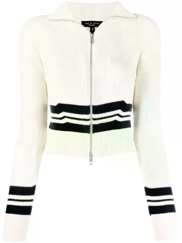 Rag & Bone Stripe-detail Ribbed Jumper - Neutrals