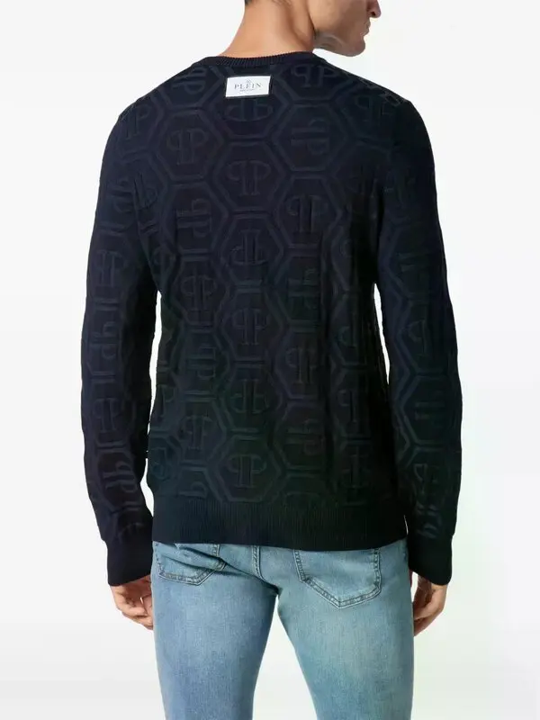 Philipp Plein Monogram Jacquard Crewneck Sweater