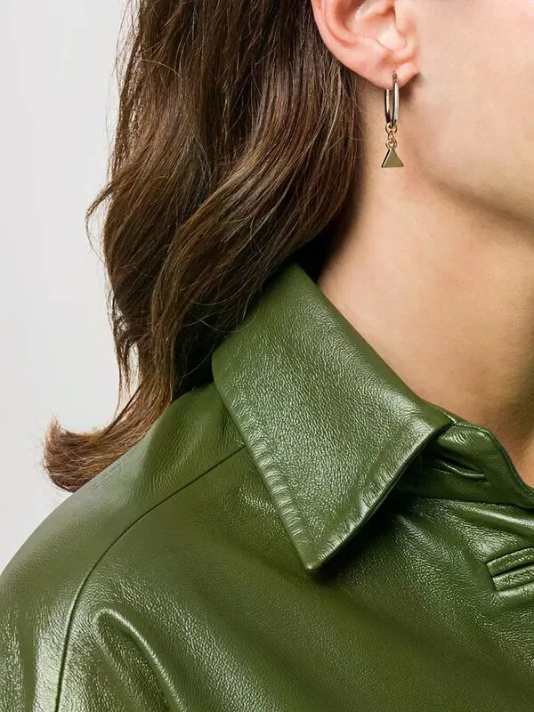 COUP DE COEUR Mismatched Chain Drop Hoop Earrings