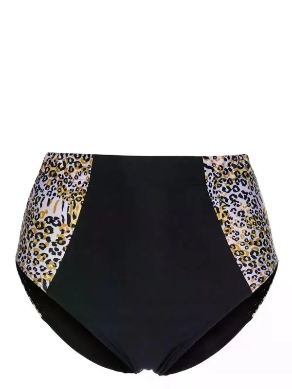 DUSKII High-waisted Leopard-print Bikini Bottoms - Multicolour