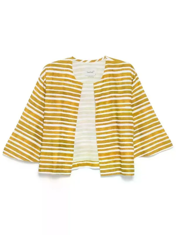 BAMBAH Striped Bolero Jacket - Yellow