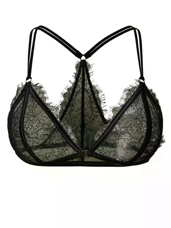 TWINSET Lace Satin Bra - Black