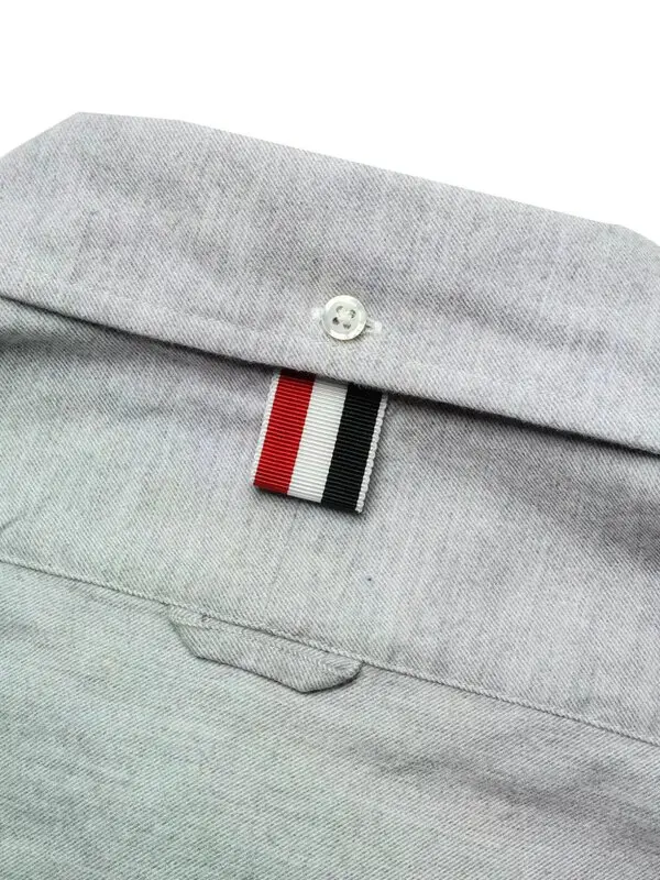 Thom Browne Long-sleeve Chambray Shirt - Grey