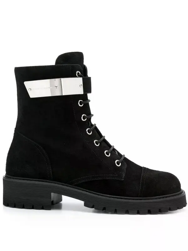 GIUSEPPE ZANOTTI Alexa Logo Plate Boots