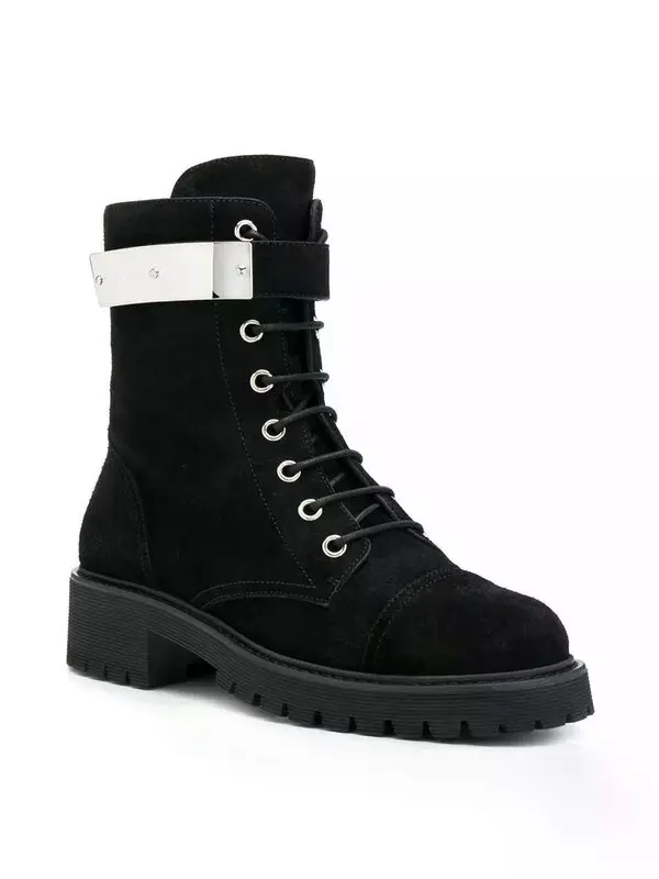 GIUSEPPE ZANOTTI Alexa Logo Plate Boots