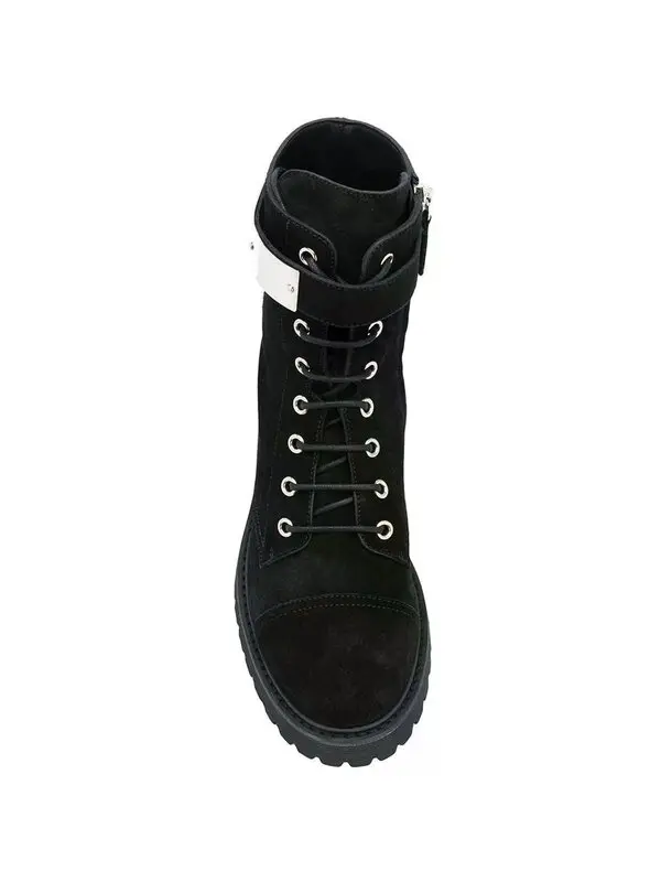 GIUSEPPE ZANOTTI Alexa Logo Plate Boots