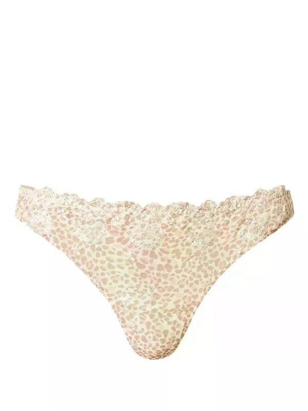 TWINSET Leopard-print Tulle Thong - Neutrals