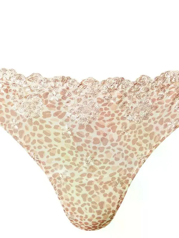 TWINSET Leopard-print Tulle Thong