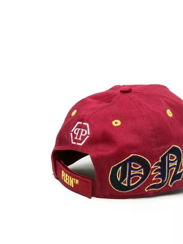 Philipp Plein Gothic Logo-print Distressed Cap