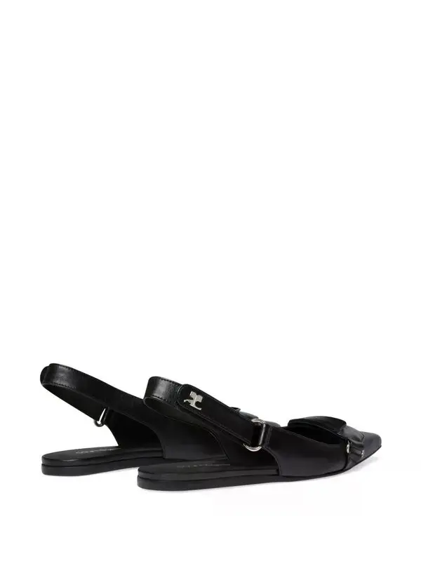COURREGES Racer Ballet Flats - Black
