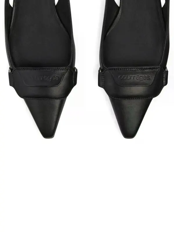 COURREGES Racer Ballet Flats - Black