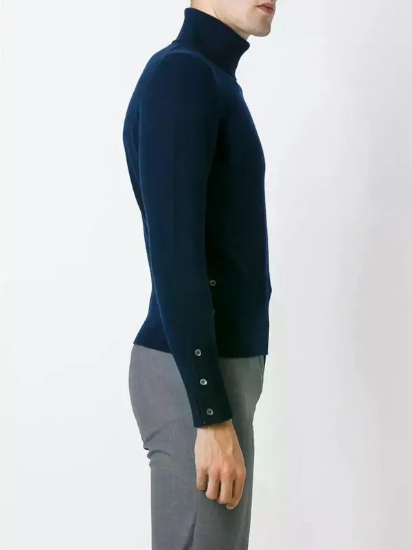 Thom Browne 4-bar Stripe Cashmere Turtleneck