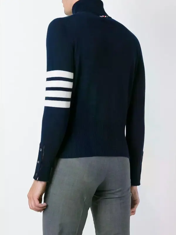 Thom Browne 4-bar Stripe Cashmere Turtleneck
