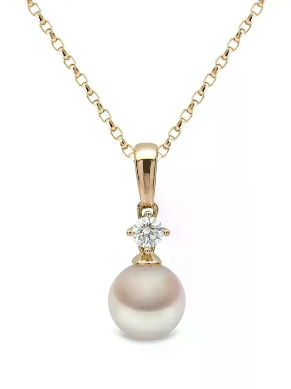 Yoko London 18kt Yellow Akoya Pearl And Diamond Necklace - Gold