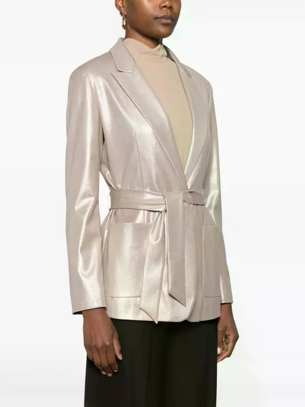 Herno Gold Lamé Blazer