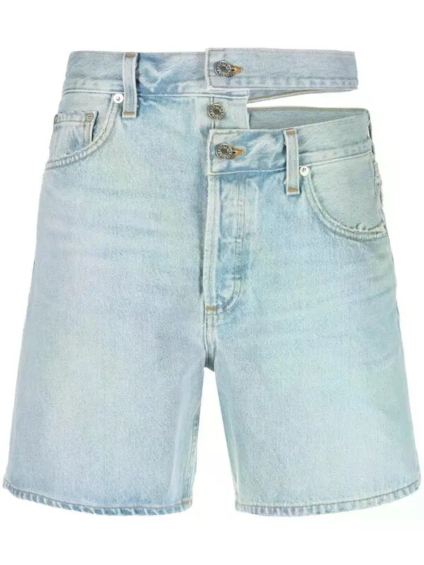 AGOLDE Asymmetric Denim Shorts