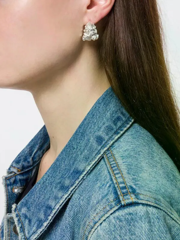 COUP DE COEUR Vortex Stud Earrings - Silver