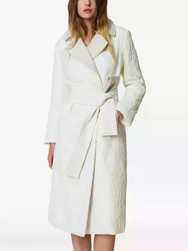 TWINSET Embossed Double-breasted Coat