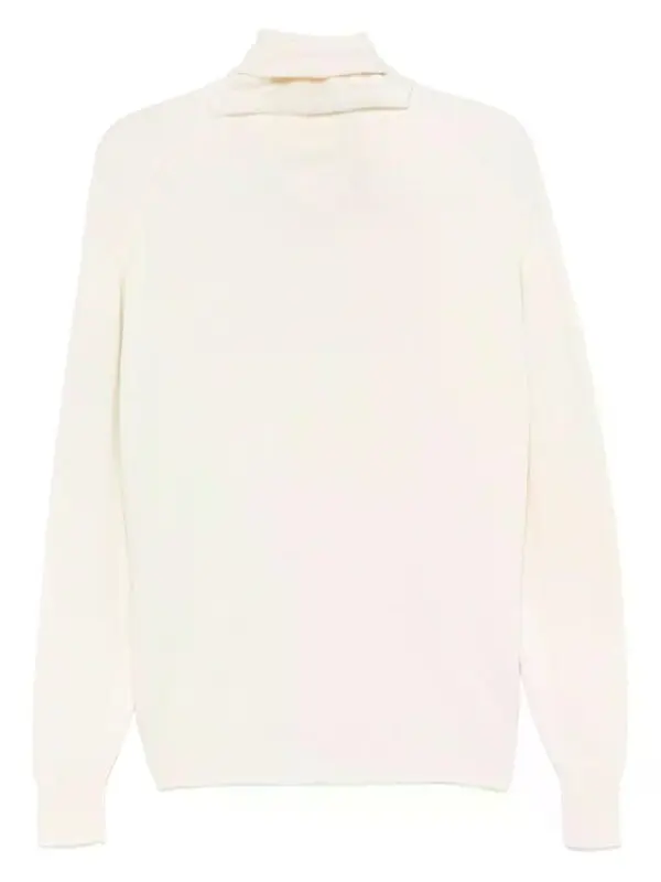 Plan C Shawl-embellished Wool-cashmere Sweater