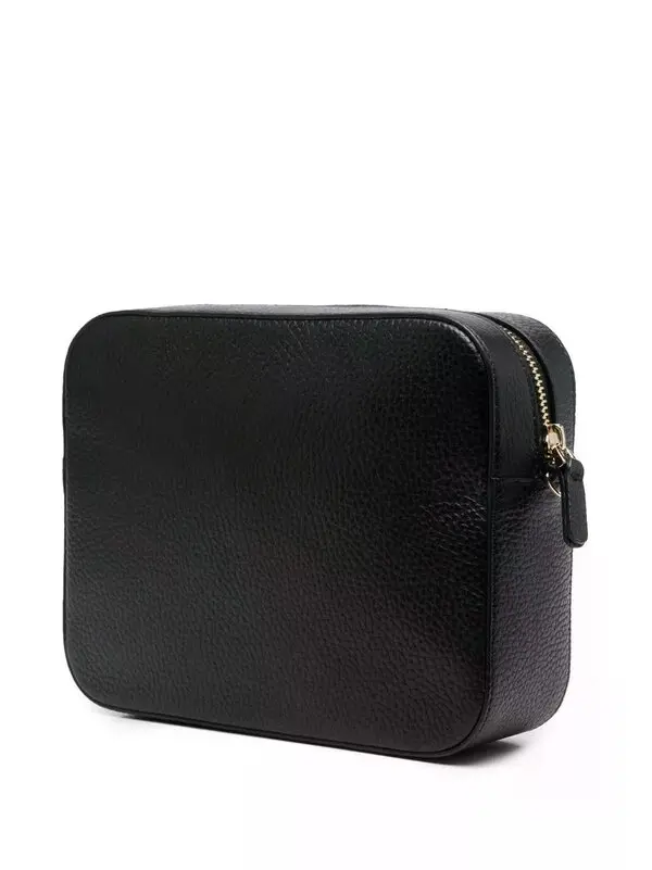 COCCINELLE Pebbled-leather Crossbody Bag - Black
