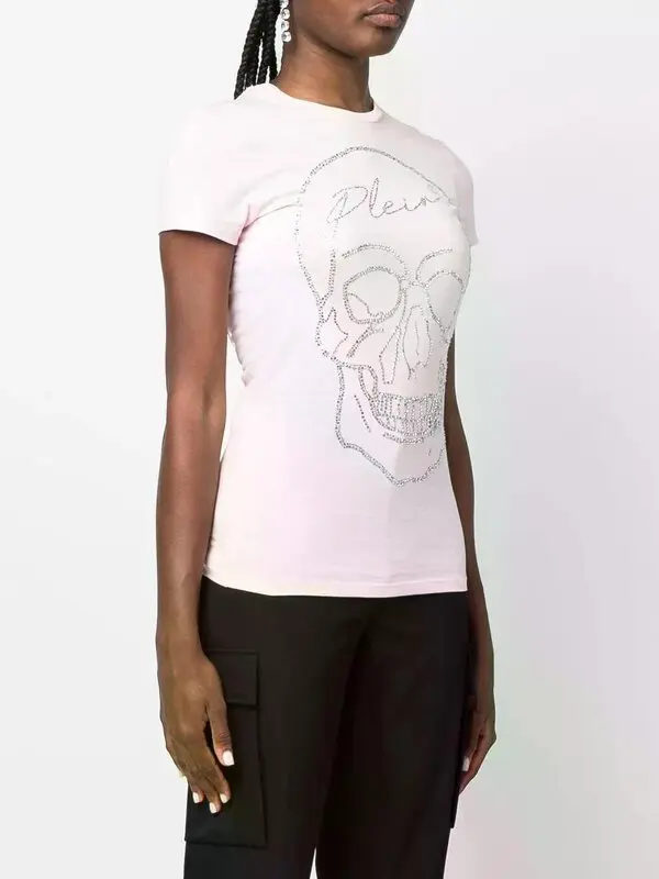 Philipp Plein Crystal Skull T-shirt - Pink