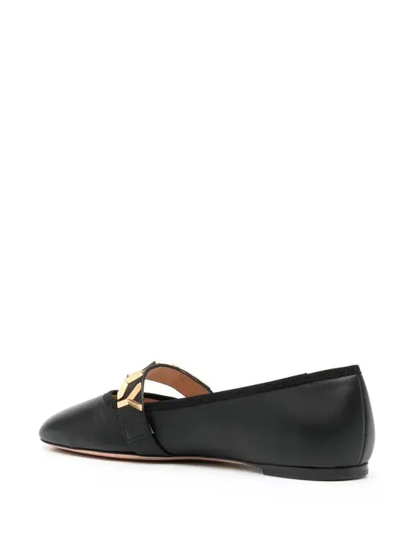 Bally Balby Leather Ballerina Shoes