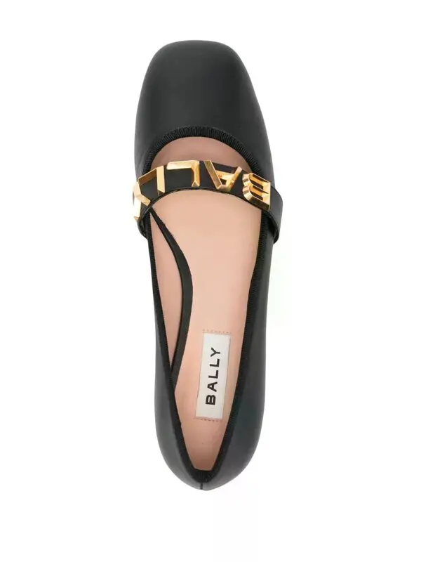 Bally Balby Leather Ballerina Shoes
