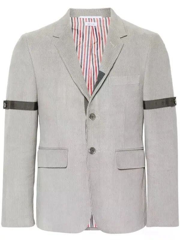 Thom Browne Single-breasted Corduroy Blazer - Grey
