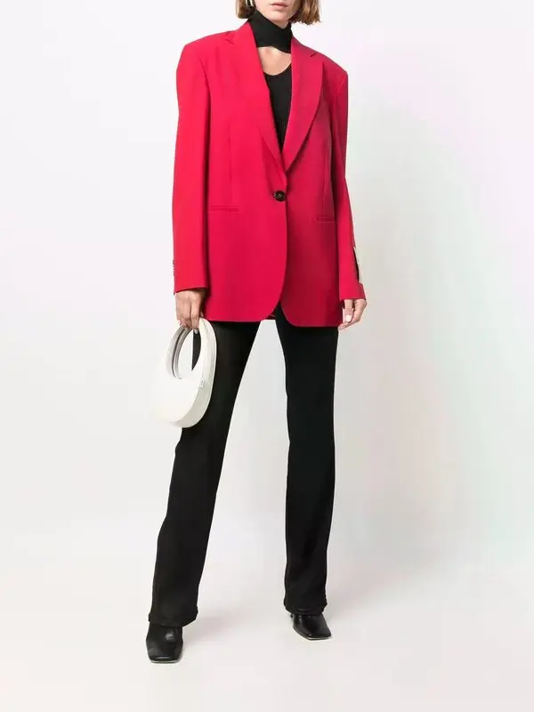 3x1 Slim-cut Coated Trousers