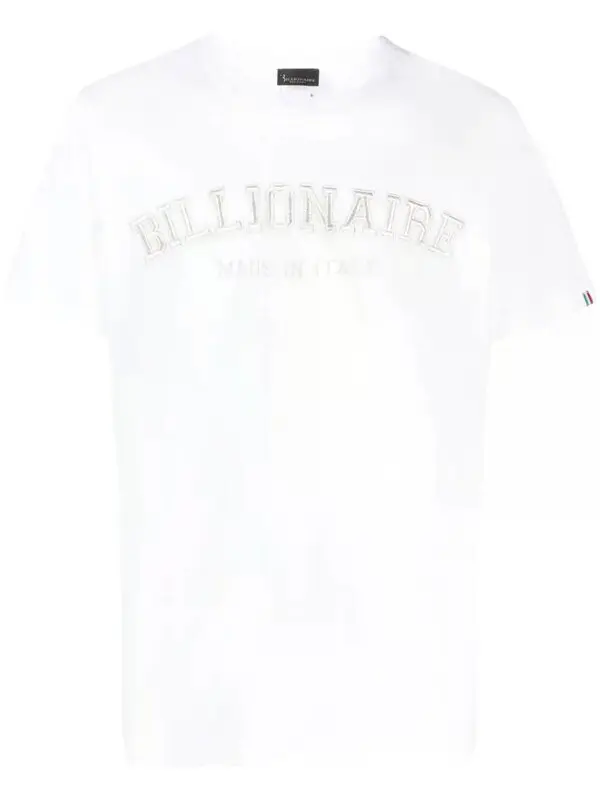 BILLIONAIRE Embroidered-logo T-shirt - White