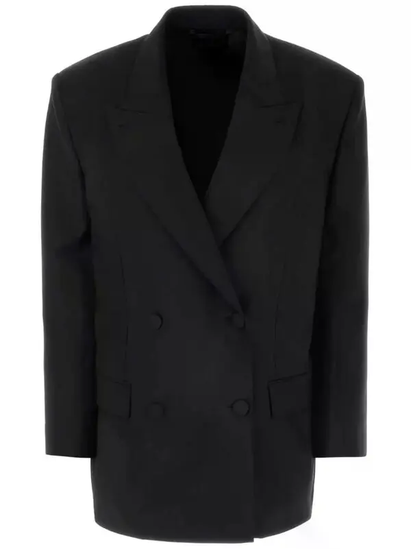 Givenchy Double-breasted Wool-blend Blazer - Black
