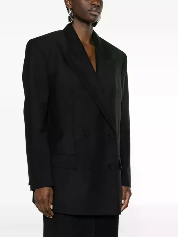 Givenchy Double-breasted Wool-blend Blazer - Black