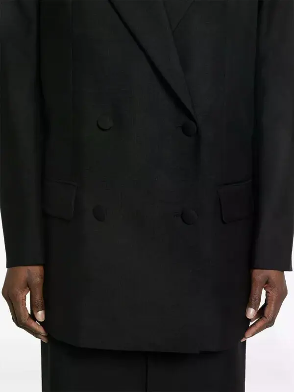 Givenchy Double-breasted Wool-blend Blazer - Black