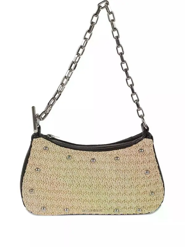 Alexander McQueen Stud-embellished Shoulder Bag - Neutrals