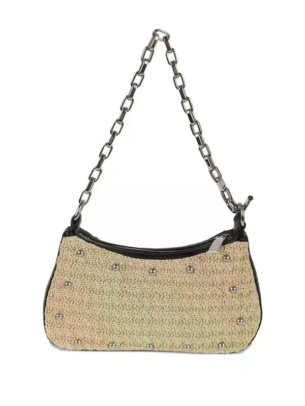 Alexander McQueen Stud-embellished Shoulder Bag - Neutrals