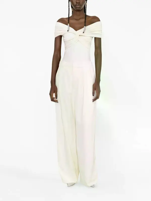 Wardrobe.NYC Low-rise Wide-leg Trousers - Neutrals