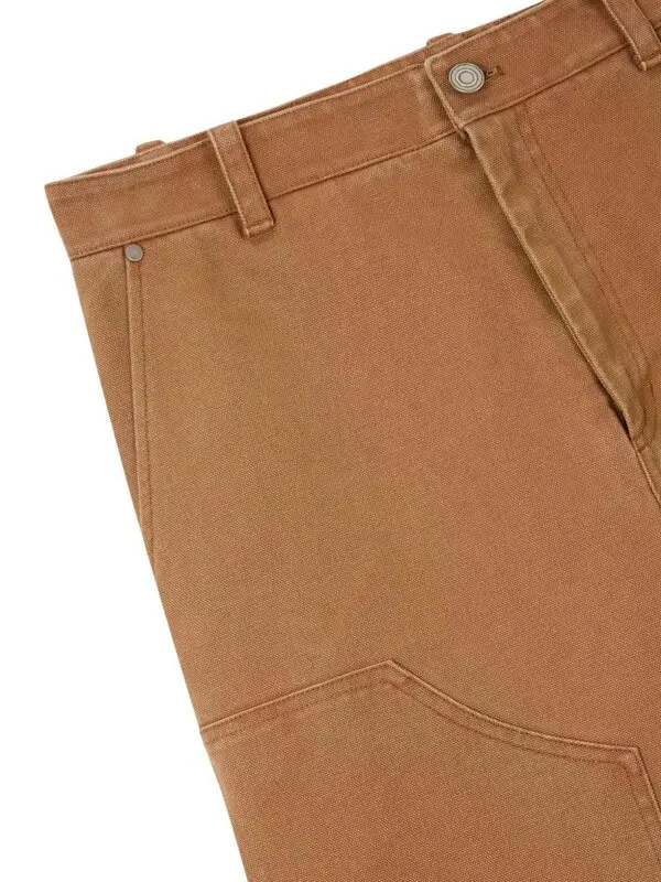 STUDIO TOMBOY Oversized Pocket Cotton Pants - Brown