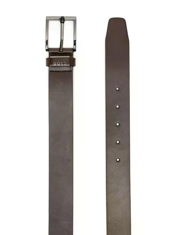 BOSS Logo-plaque Leather Belt