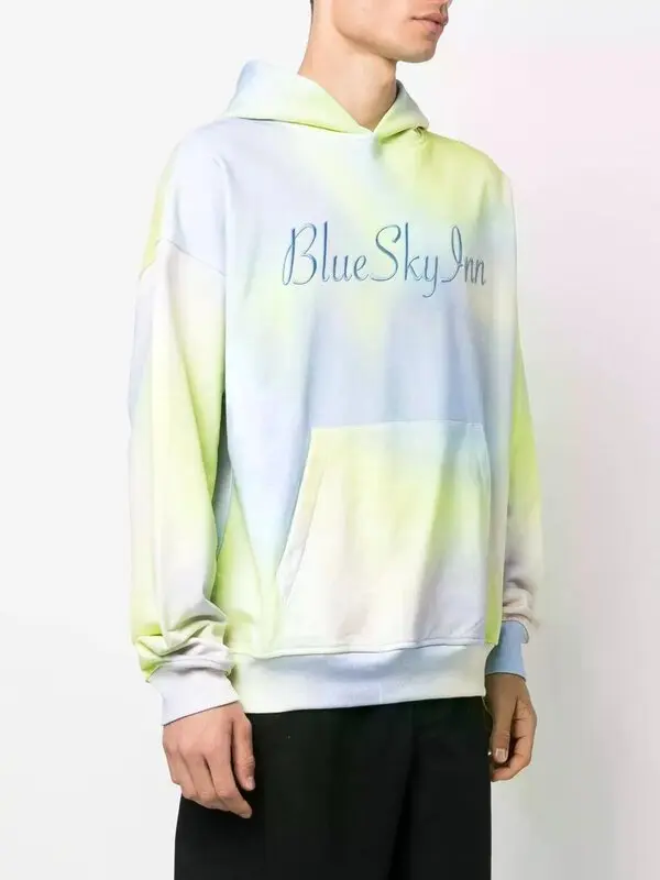 BLUE SKY INN Logo-embroidered Tie-dye Hoodie