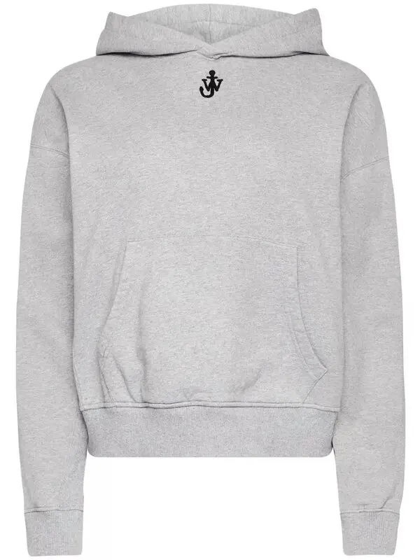 JW Anderson Anchor-embroidered Hoodie - Grey