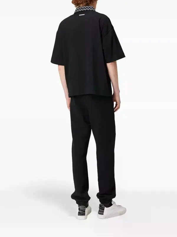 Missoni Chevron Knit-insert Cotton Polo Shirt