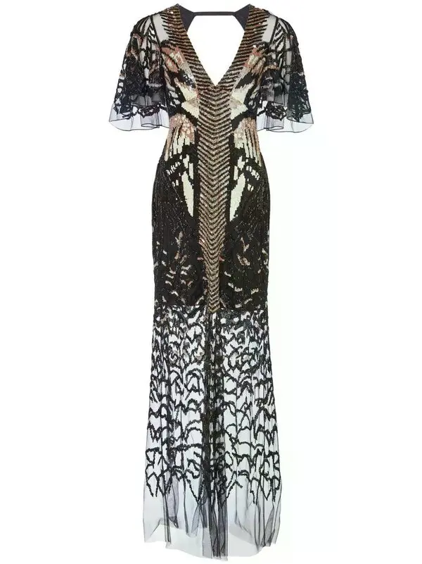 TEMPERLEY LONDON Atlas Maxi Dress - Black