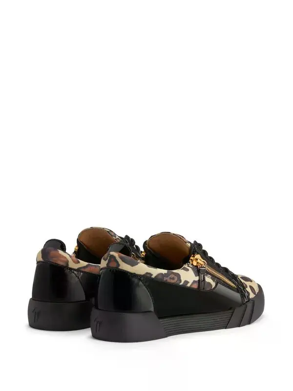 GIUSEPPE ZANOTTI Frankie Leopard-print Sneakers - Neutrals