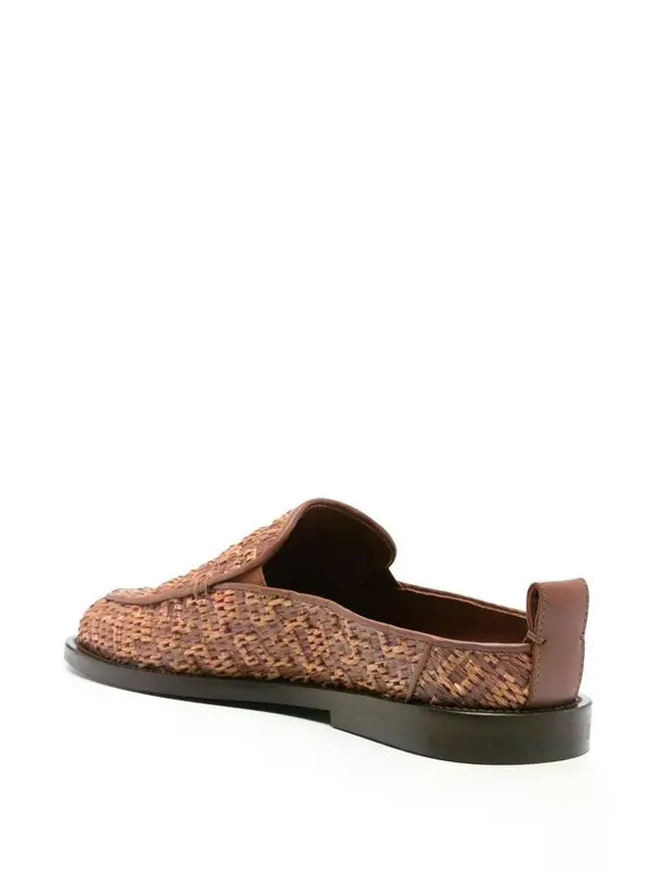Gcds Monogram-embossed Raffia Mules