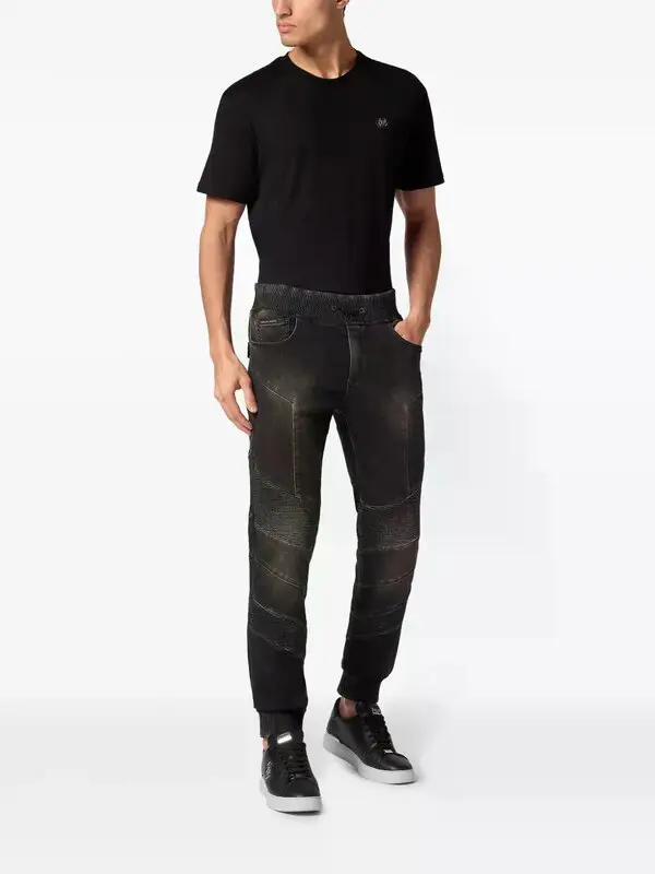 Philipp Plein Logo-appliqué Tapered Jeans